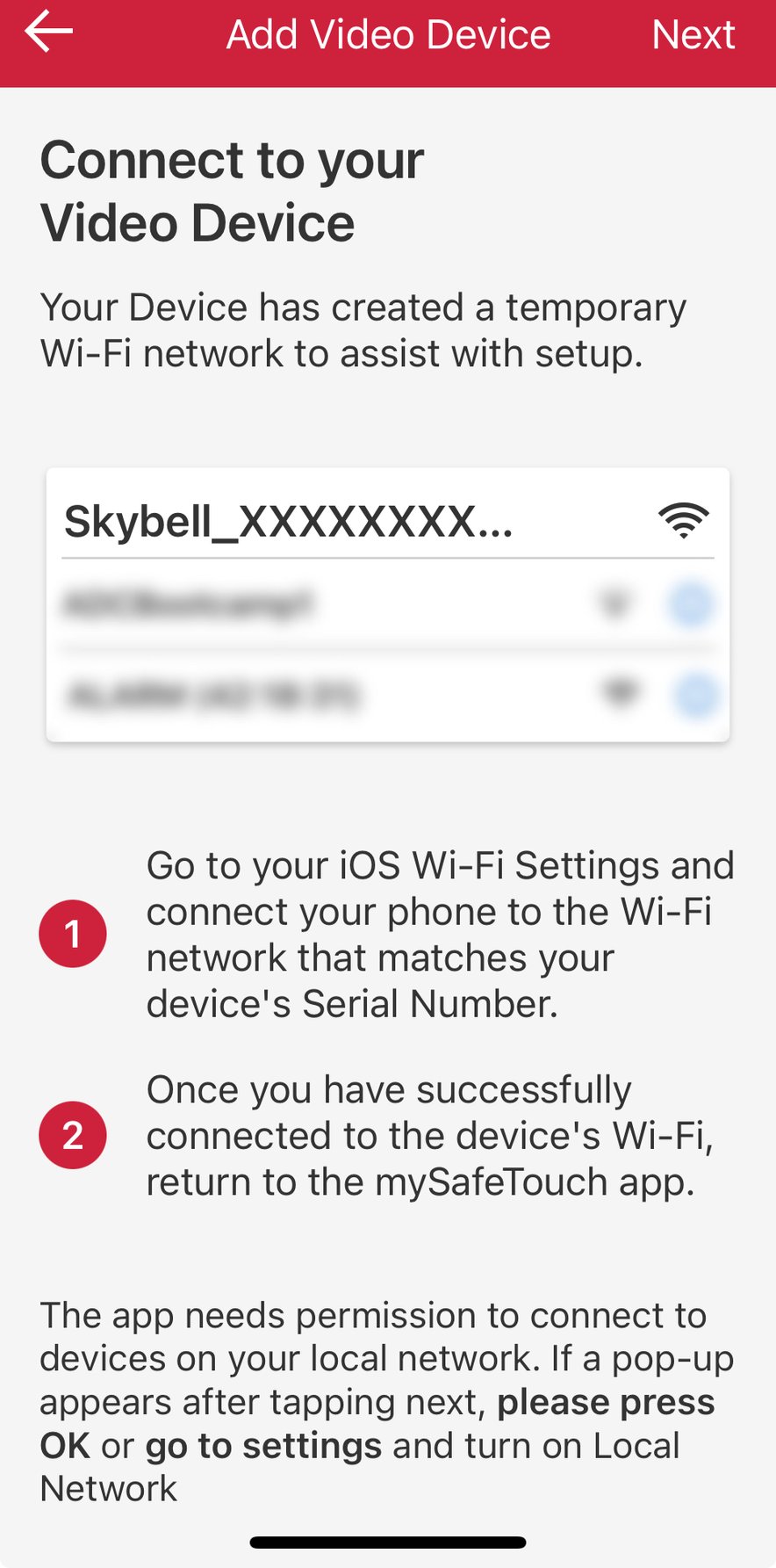 How do I reconnect my Skybell Camera